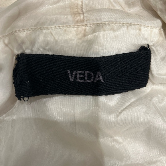 Veda | Jackets & Coats | Veda Leather Biker Moto Jacket White Ivory Xs ...